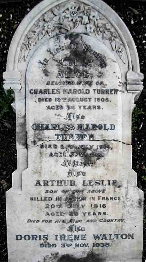 Private Arthur Leslie Turner